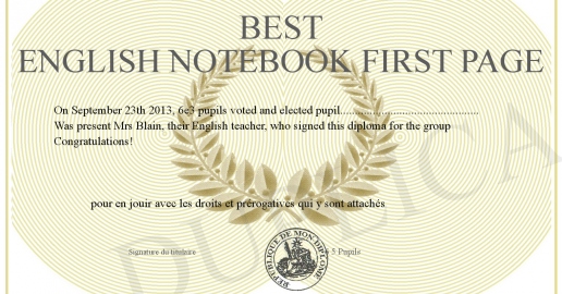 BEST ENGLISH NOTEBOOK FIRST PAGE