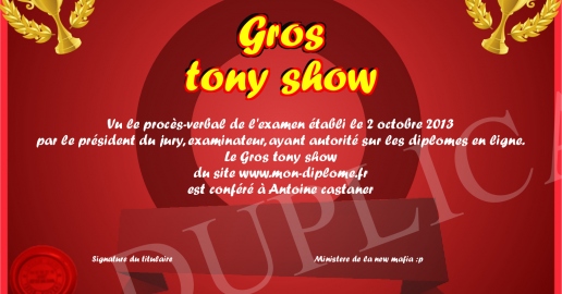 Gros tony show