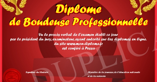 Diplome de Boudeuse Professionnelle
