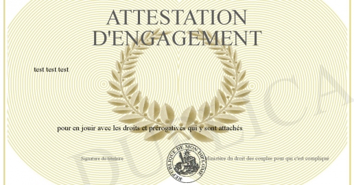 Attestation d engagement