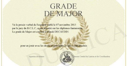 grade de Major