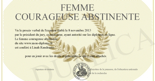 femme courageuse abstinente