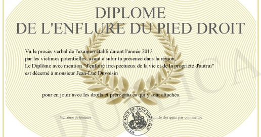 Diplome de l enflure du pied droit