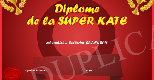 Diplome de la SUPER KATE