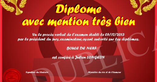 Diplome avec mention tres bien