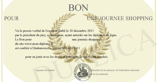 Bon pour une journee shopping