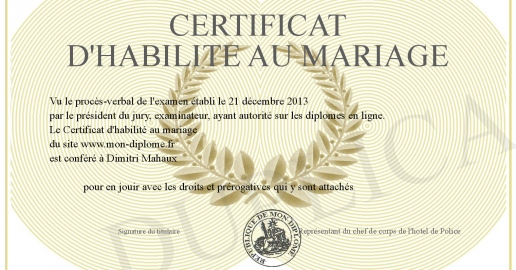 Certificat d habilite au mariage