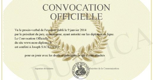 Convocation Officielle
