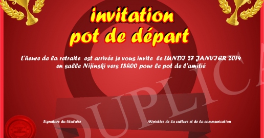 invitation pot de depart