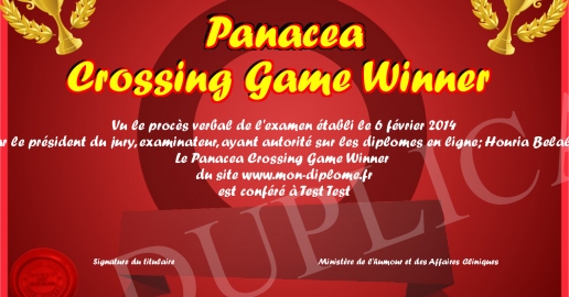 Panacea Crossing Game Winner