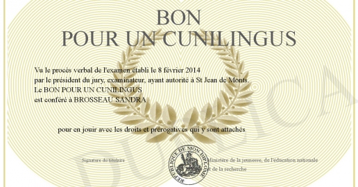 BON POUR UN CUNILINGUS