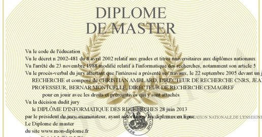 Diplome de master