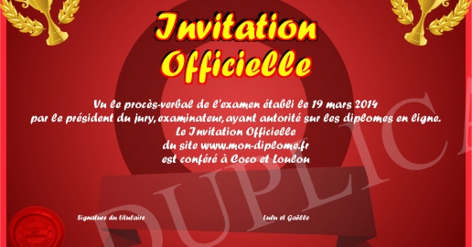 Invitation Officielle