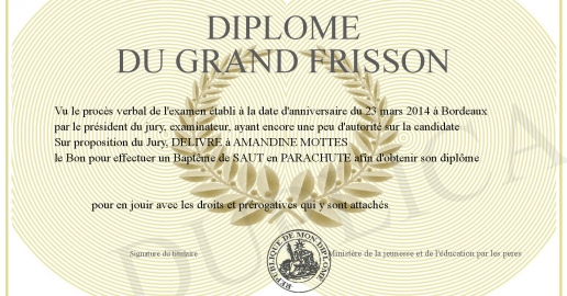 DIPLOME du grand frisson