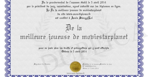 De la meilleure joueuse de moviestarplanet