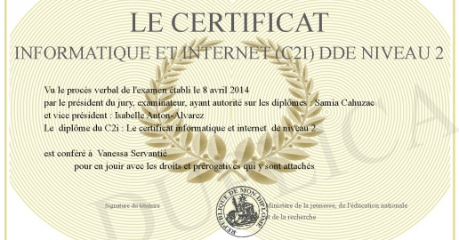 Le certificat informatique et internet (C2i) Dde niveau 2