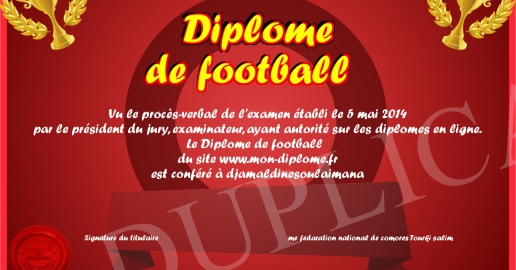 Diplome de football