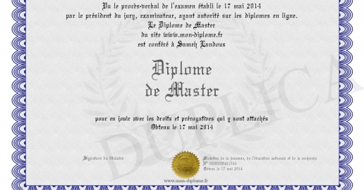 Diplome de Master