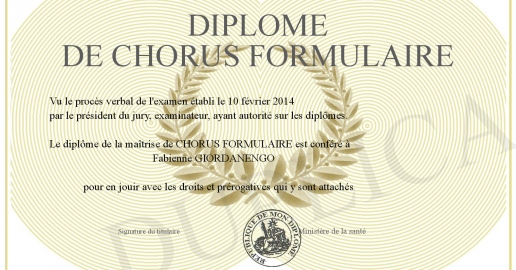 Diplome de CHORUS FORMULAIRE