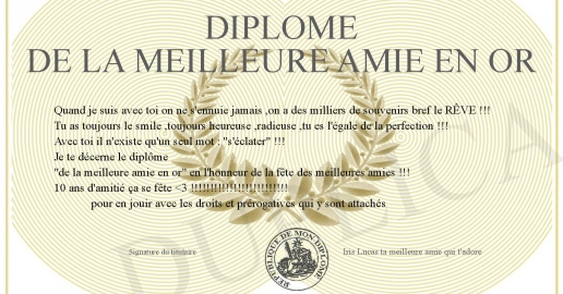 Diplome De La Meilleure Amienull