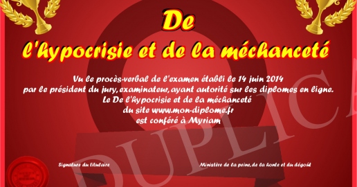 De l hypocrisie et de la mechancete