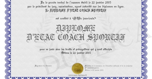 DIPLOME D ETAT COACH SPORTIF