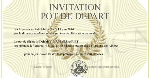 invitation Pot de depart