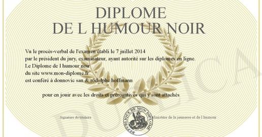 Diplome de l humour noir