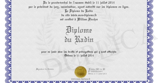 Diplome du Radin