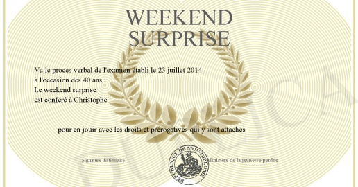 weekend surprise
