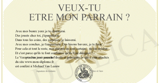 Veux-tu etre mon parrain