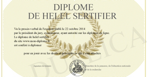 diplome de helel sertifier