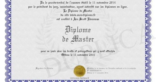 Diplome de Master