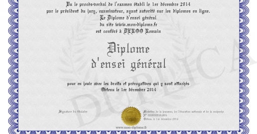 Diplome d ensei general