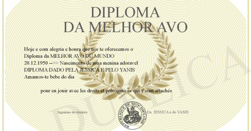 DIPLOMA DA MELHOR AVO