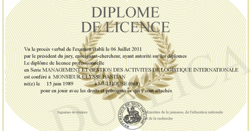 Diplome de licence