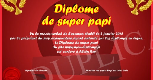 Diplome de super papi