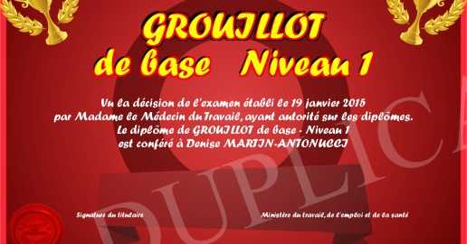 GROUILLOT de base Niveau 1