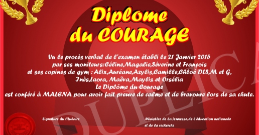 Diplome du COURAGE