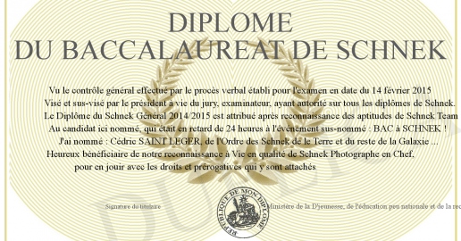 Diplome du baccalaureat de Schnek
