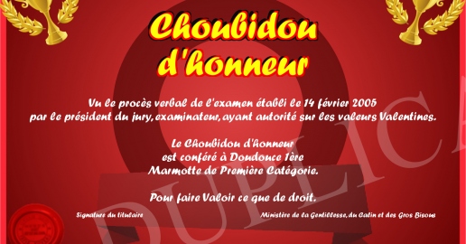 Choubidou d honneur