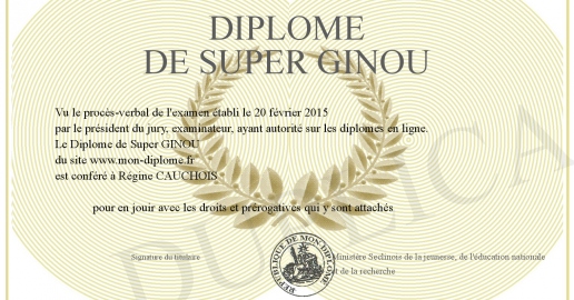 Diplome de Super GINOU