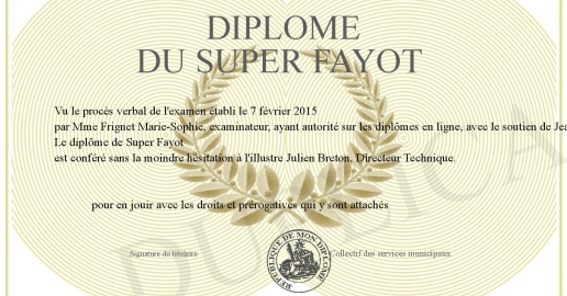 Diplome du Super Fayot
