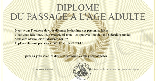 Diplome du passage a l age adulte