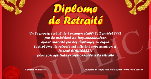 Diplome de Retraite