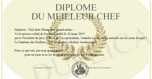Diplome du meilleur chef