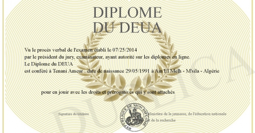 Diplome du DEUA