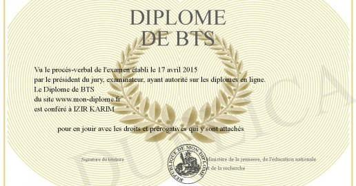 Diplome de BTS