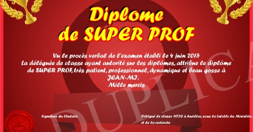 Diplome de SUPER PROF