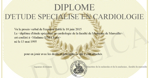 Diplome d etude specialise en cardiologie